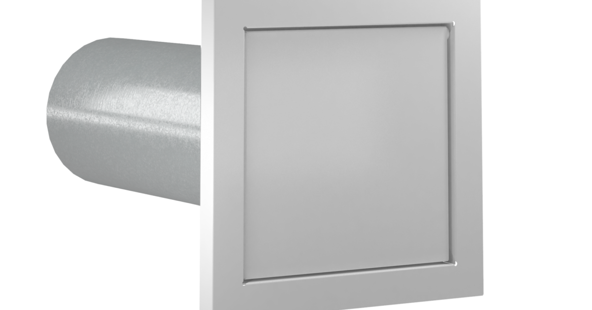 Wall Exhaust Hood Low Profile Single Louver - 4in | Imperial