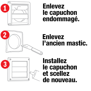 Capuchon de ventilation à volets avec grille, 4 po (10 cm) | Imperial